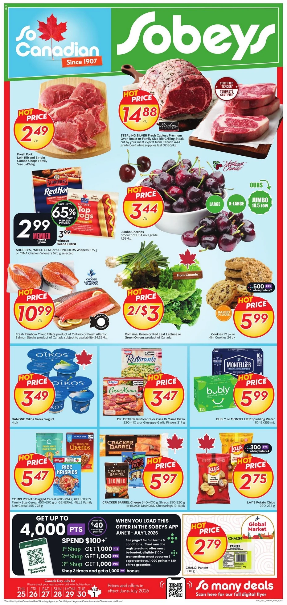 Sobeys Flyer ᐈ Deals June 25 to July 1, 2026